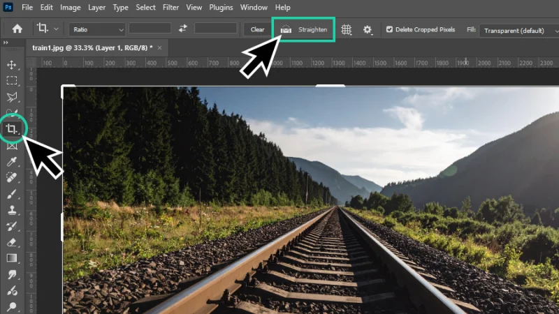How to Straighten Horizon Lines in Photoshop with Generative AI | 2025 ...