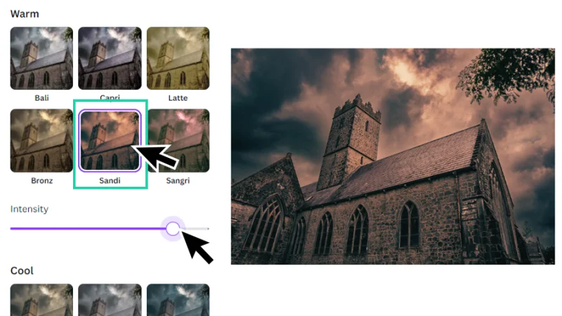 vignette background canva