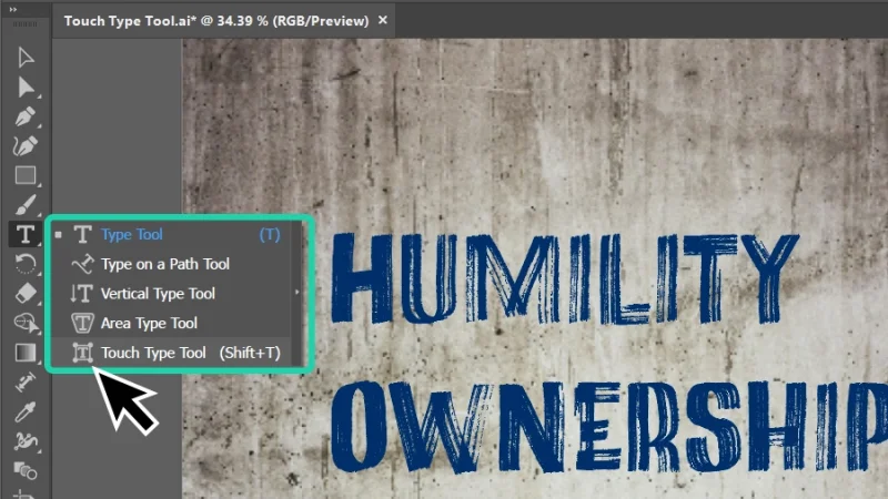 How to Use the Touch Type Tool in Illustrator - Transforming Typography ...