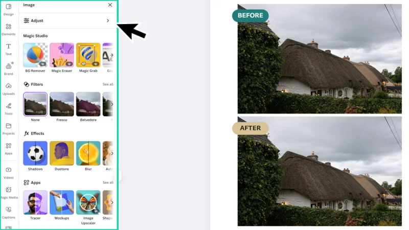 vignette background canva