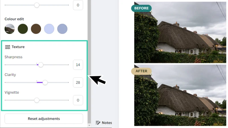 vignette effect canva